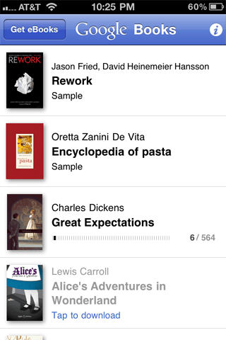 Smartphone e-Reader App Reviews: Google Books by Google