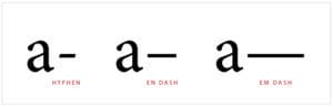 Em Dashes, En Dashes, and Hyphens: A Comprehensive Guide