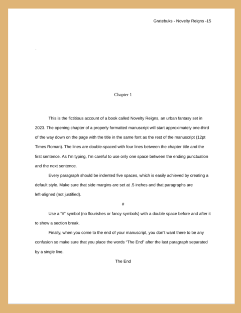 Proper Manuscript Format Will Set Up Your Book for Success - The Book ...