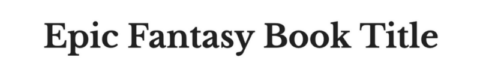 The Top Fantasy Fonts for Book Covers: Free and Paid - The Book Designer